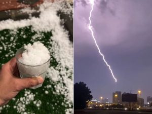 Rain in UAE: Hail in Abu Dhabi, heavy rain, thunder, and lightning in parts of Dubai, Ras Al ...